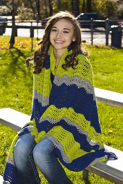 Free Pattern Friday: Spirit Wave Stadium Blanket — ImagiKnit