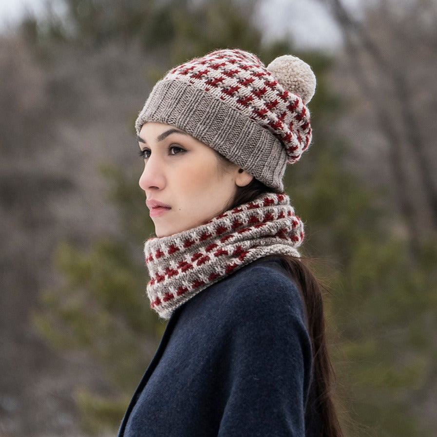 Ishpeming Hat and Cowl PDF — ImagiKnit