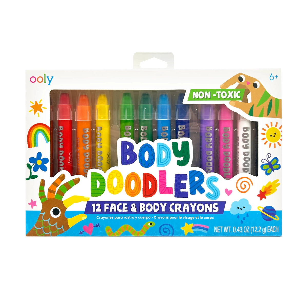 Body Doodlers Face & Body Crayons - Set of 12 Colors — ImagiKnit