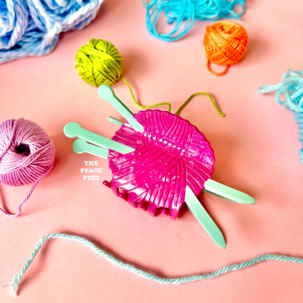 Peach Fuzz Hair Clips — ImagiKnit
