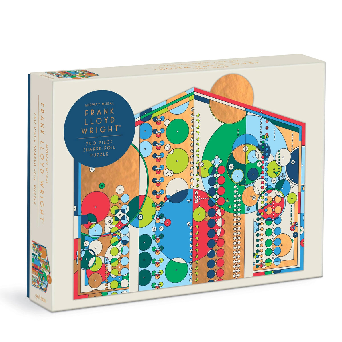Frank Lloyd Wright Midway Mural 750 Piece Shaped Foil Puzzle — ImagiKnit