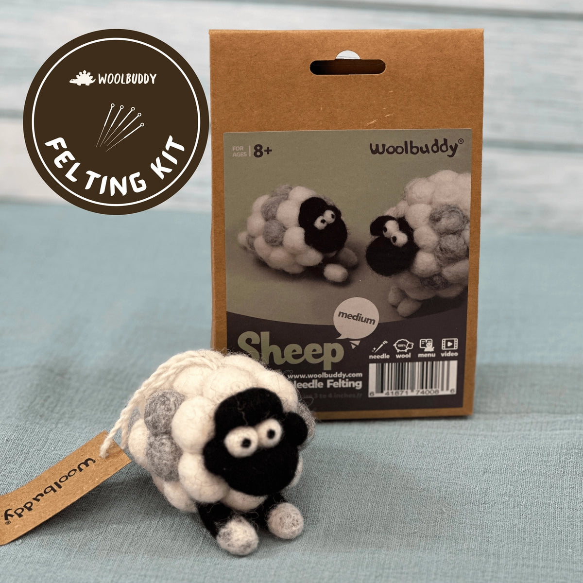 Woolbuddy Sheep Needle Felting Kit — ImagiKnit
